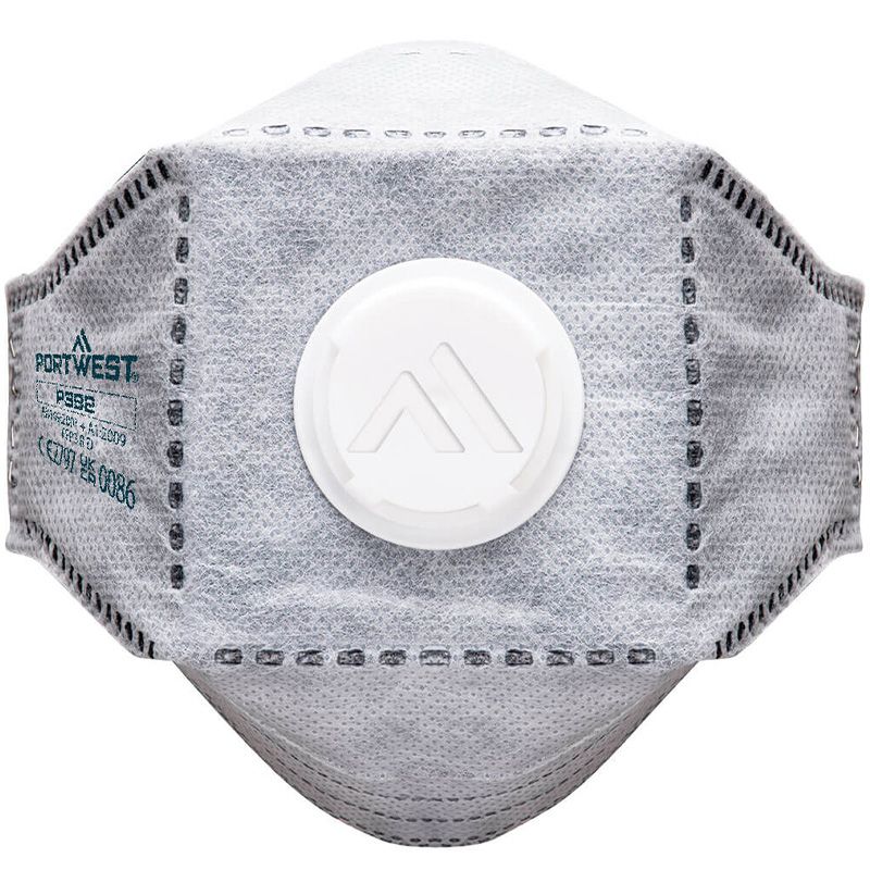 Masque FFP3 charbon actif avec valve pliable P392